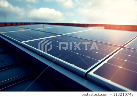 Solar panels close up. Photovoltaic panels on... - Stock Illustration ...