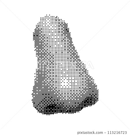 Realistic Nose with bitmap halftone effect.... - Stock Illustration ...