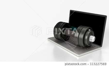 The dumbbell and Notebook for bodybuilding or... - Stock Illustration ...