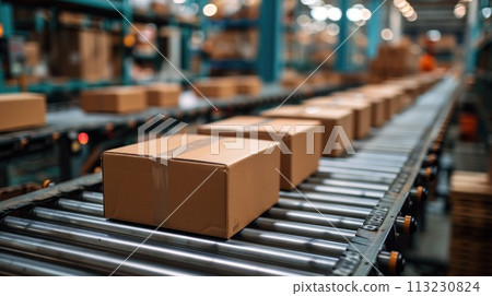 Products transition seamlessly from production... - Stock Illustration ...