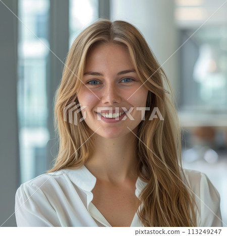 Smiling European businesswoman 20-30 years old,... - Stock Illustration ...
