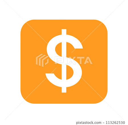simple orange dollar mark - Stock Illustration [113262530] - PIXTA