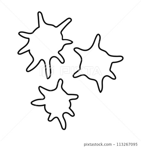 Platelets - Line drawing - Stock Illustration [113267095] - PIXTA