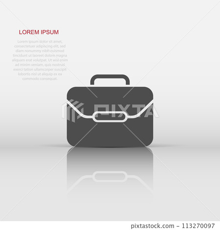 Vector suitcase icon in flat style. Luggage...-插圖素材 [113270097] - PIXTA圖庫