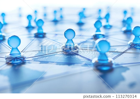 Abstract representation of social connections... - Stock Illustration ...