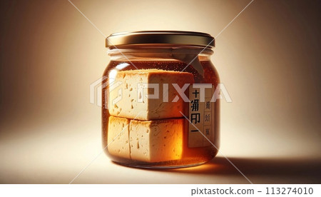 Jar Filled With Fermented Tofu, Furu, isolated,...-插圖素材 [113274010 ...