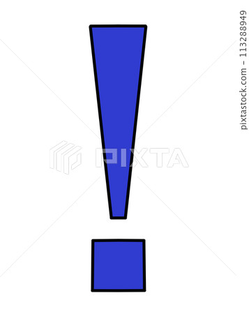 Cartoon Blue Exclamation Point Blue Exclamation Mark Icon Cartoon Cut