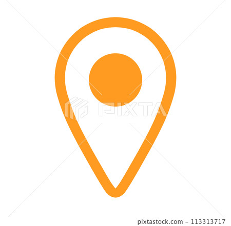 Simple orange map icon - Stock Illustration [113313717] - PIXTA