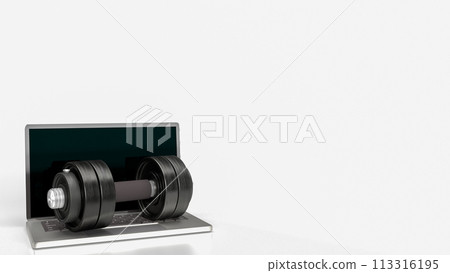 The dumbbell and Notebook for bodybuilding or...-插圖素材 [113316195] - PIXTA圖庫