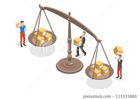 3D Isometric Flat Conceptual Illustration of...-插圖素材 [113333860] - PIXTA圖庫