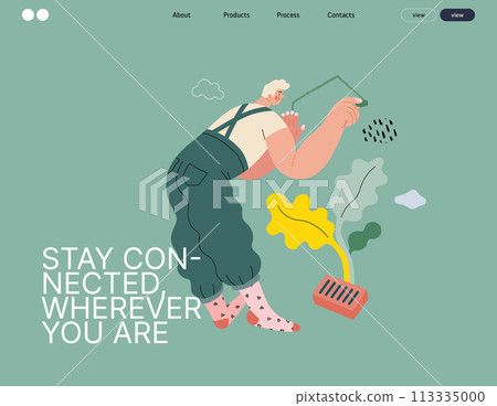 Life Unframed: Painter -modern flat vector... - Stock Illustration ...