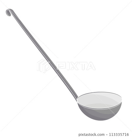 metal ladle color vector illustration - Stock Illustration [113335716 ...
