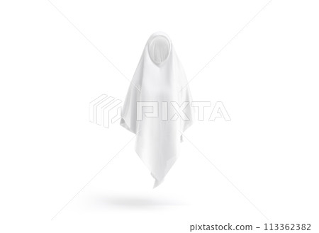 Blank white female khimar mockup, front view-插圖素材 [113362382] - PIXTA圖庫