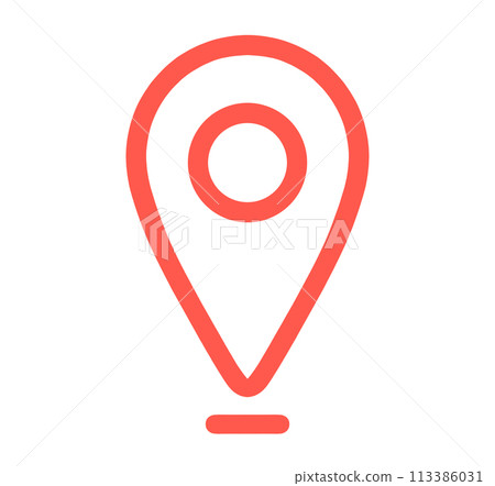 Simple red map icon - Stock Illustration [113386031] - PIXTA