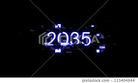 2035 text with screen effects of technological...-插圖素材 [113404844 ...