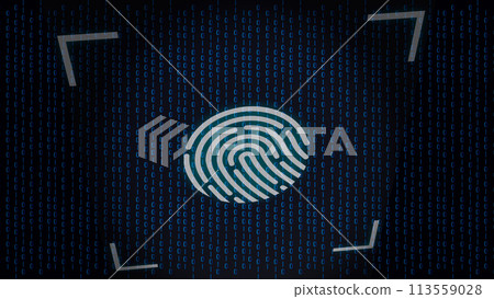 The finger scan for security or technology... - Stock Illustration ...