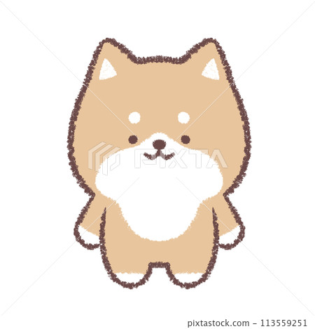 Shiba Inu standing pose - Stock Illustration [113559251] - PIXTA