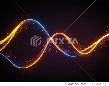 abstract shape glowing pulse with Generative AI. - Stock Illustration [113562154] - PIXTA