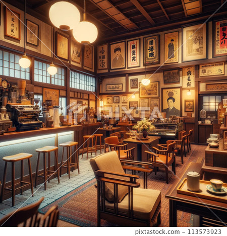Izakaya Showa-era restaurant Showa-style - Stock Illustration ...