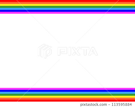 Rainbow Line Frame - Stock Illustration [113595884] - PIXTA