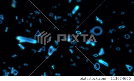 3D animation. Gamepad symbols background....-插圖素材 [113624660] - PIXTA圖庫