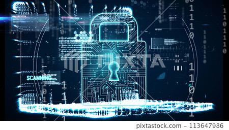 Image of online security padlock, data... - Stock Illustration [113647986] - PIXTA