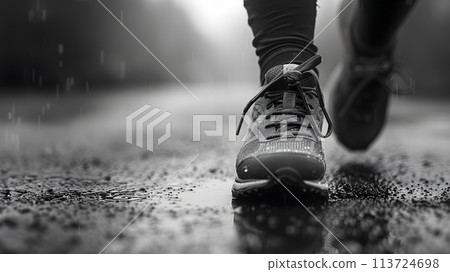 Close-up of a person's shoe while walking.... - Stock Illustration ...