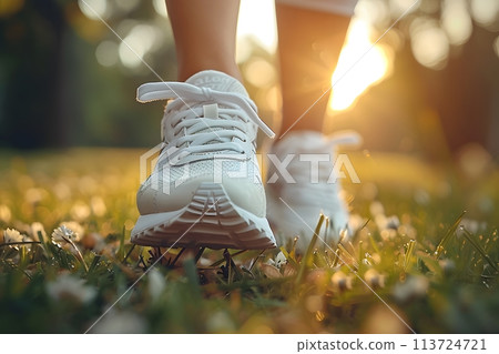 Close-up of a person's shoe while walking.... - Stock Illustration ...