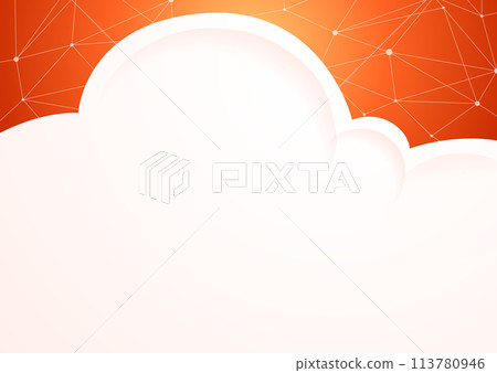 Red cloud background illustration - Stock Illustration [113780946] - PIXTA