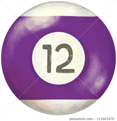 Billiard ball number 12 - Stock Illustration [113801670] - PIXTA