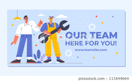 Teamwork banner - Stock Illustration [113849664] - PIXTA