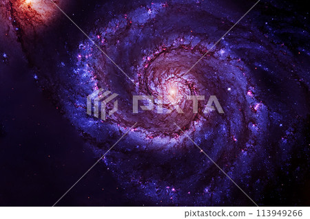 Galaxy with cosmic glow. Elements of this image... - Stock Illustration ...