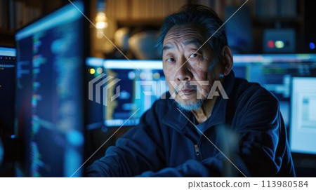 The software developer or programmer working... - Stock Illustration [113980584] - PIXTA