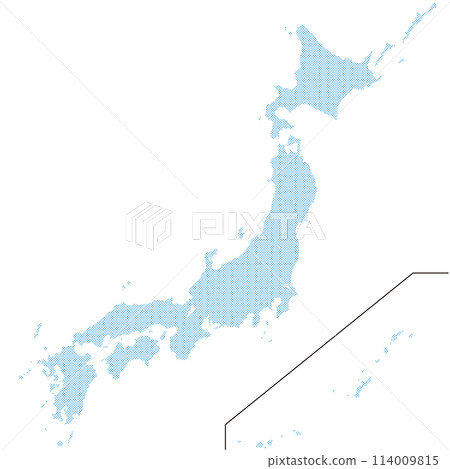 Japan map (dot) - Stock Illustration [114009815] - PIXTA