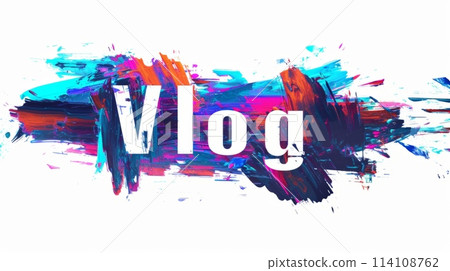 The word Vlog created in Glitch Art. - Stock Illustration [114108762 ...