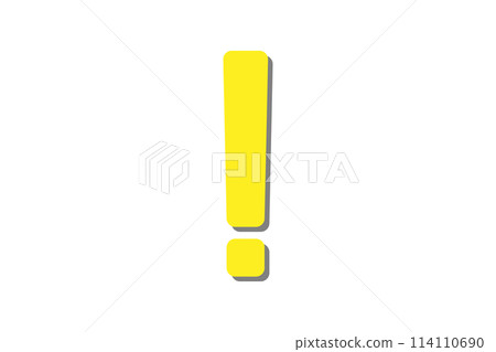 Simple exclamation mark yellow - Stock Illustration [114110690] - PIXTA