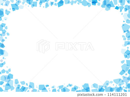 Blue geometric frame_border - Stock Illustration [114111201] - PIXTA