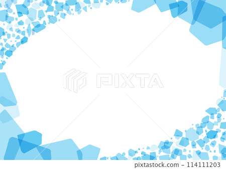 Blue geometric frame_border 02 - Stock Illustration [114111203] - PIXTA