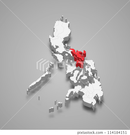 Bicol region location within Philippines 3d map - Stock Illustration ...