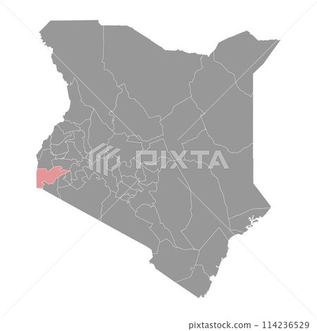 Homa Bay County map, administrative division of... - Stock Illustration ...