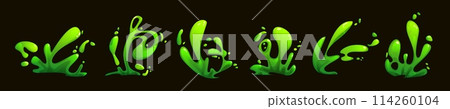 Green toxic liquid splash. - Stock Illustration [114260104] - PIXTA