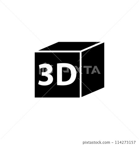 3D Print Cube Flat Vector Icon - Stock Illustration [114273157] - PIXTA