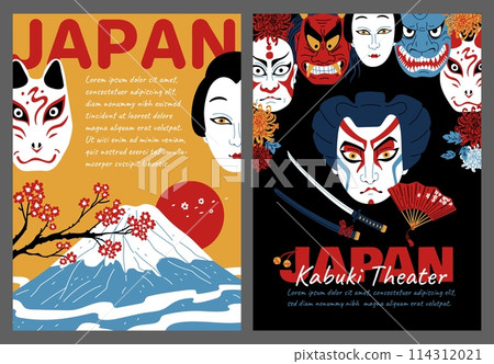 Japanese Kabuki Theatre Poster