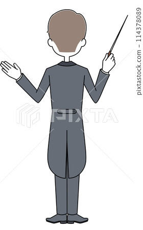 Illustration of a conductor wearing a tailcoat - Stock Illustration ...