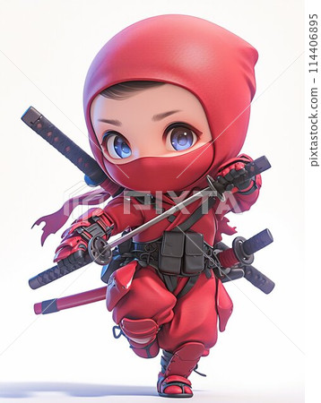 Cute Chibi Ninja AI - Stock Illustration [114406895] - PIXTA