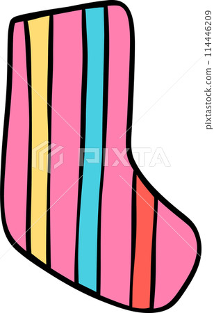 Groovy Clown Sock, clowncore doodle - Stock Illustration [114446209 ...