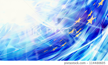 Dynamic abstract background featuring EU flag... - Stock Illustration ...