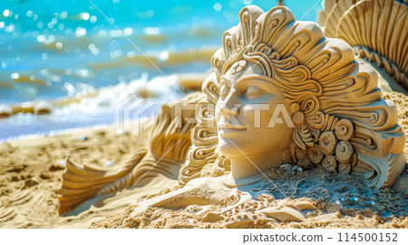 Women Sand Sculptures Woman Sand Sculpture, Fort Myers Beach, Florida