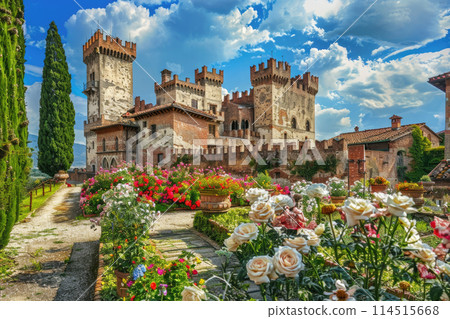 Beautiful Castle Landscapes Beautiful Castle Among The Forest Concept,