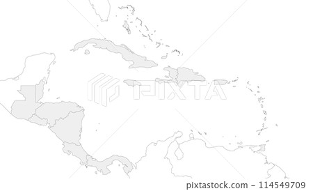 Blank Map Of Caribbean And Central America Central America Caribbean